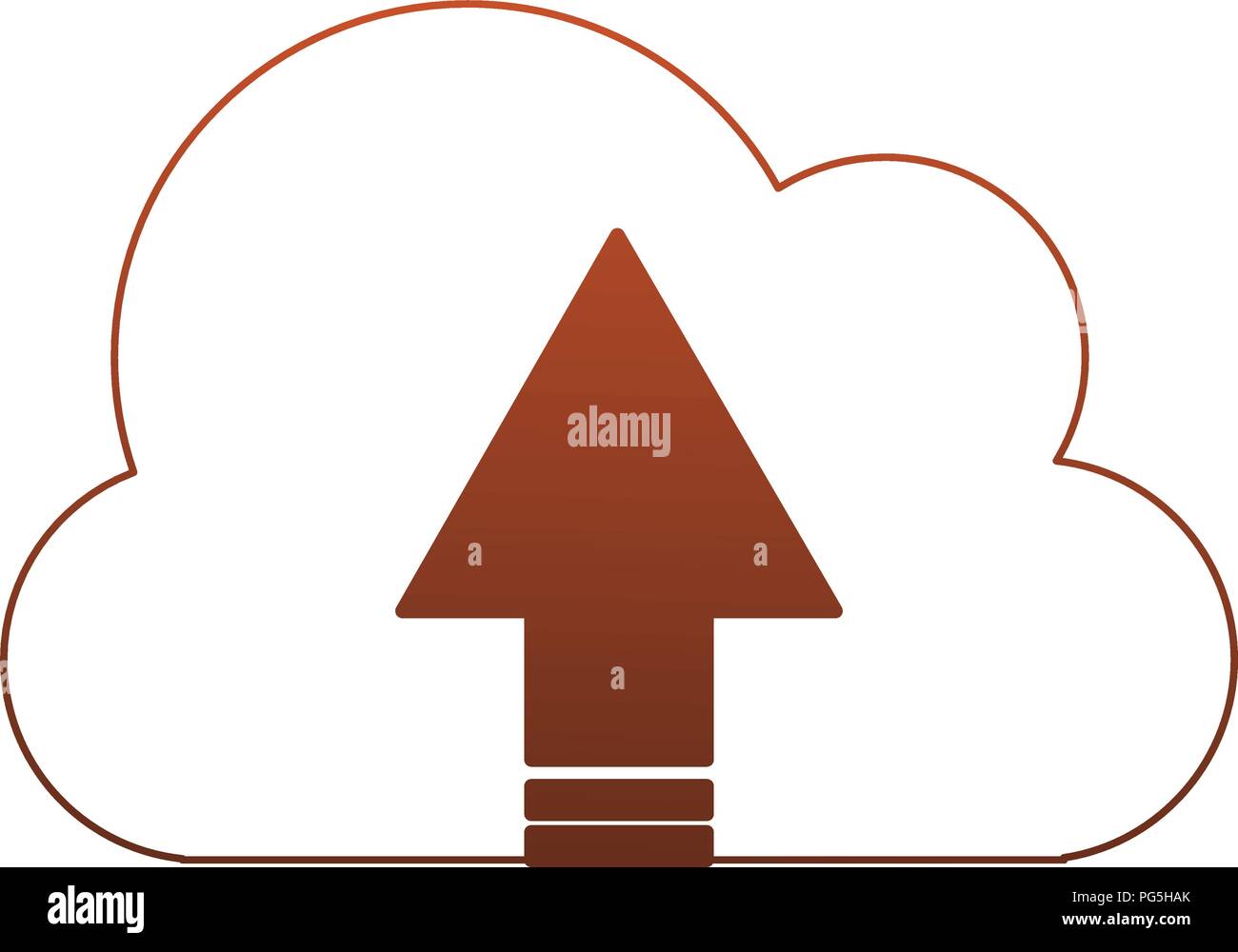 Cloud computing upload red lines Stock Vector Image & Art - Alamy