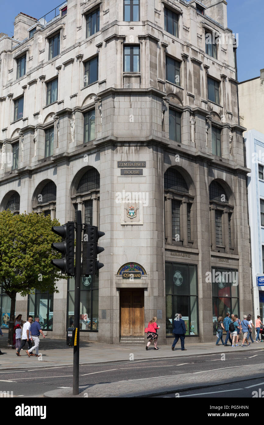 Zimbabwe House, The Strand Stock Photo - Alamy