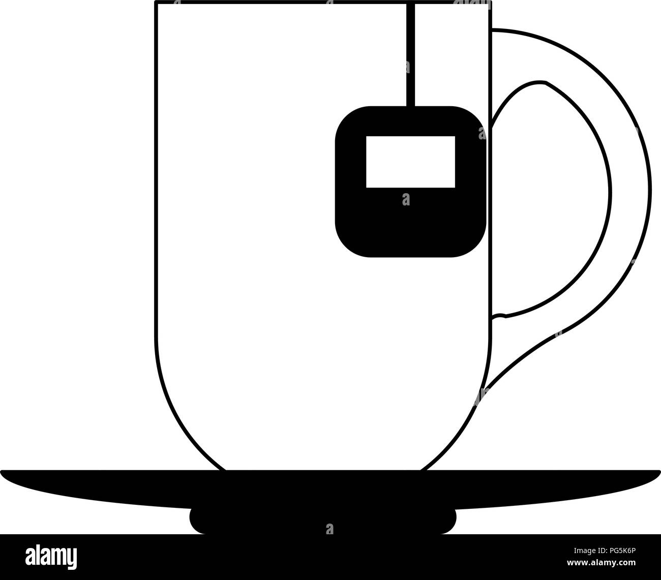 Floral porcelain cup black Black and White Stock Photos & Images - Alamy