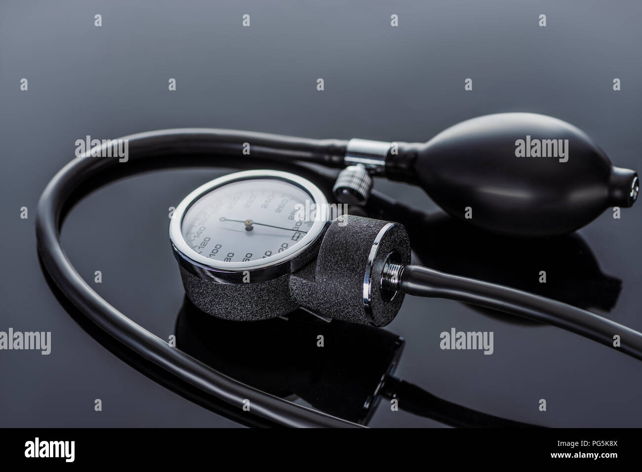 close up view of device for measuring pressure on glass surface Stock ...