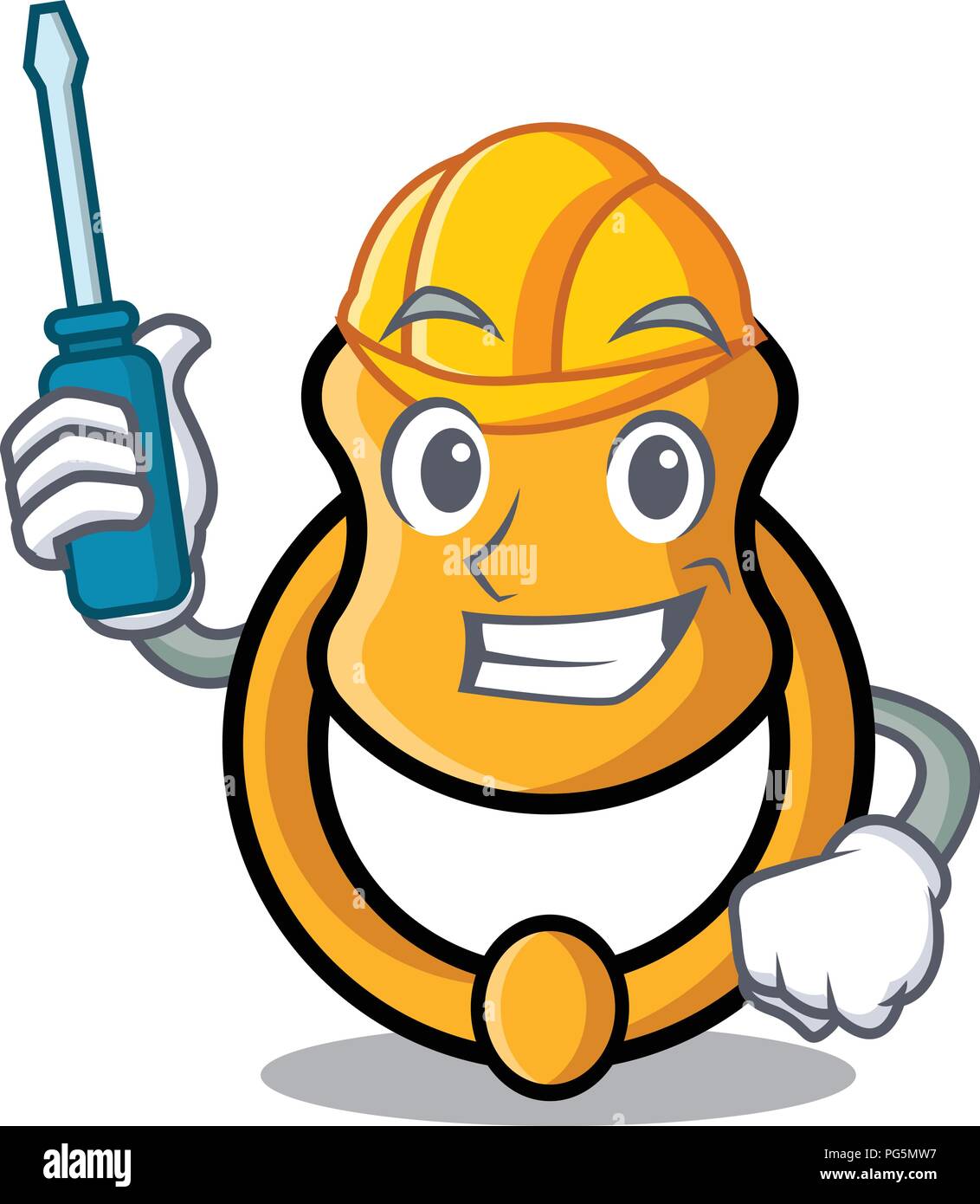 Automotive vintage door knocker on mascot cartoon Stock Vector Image ...