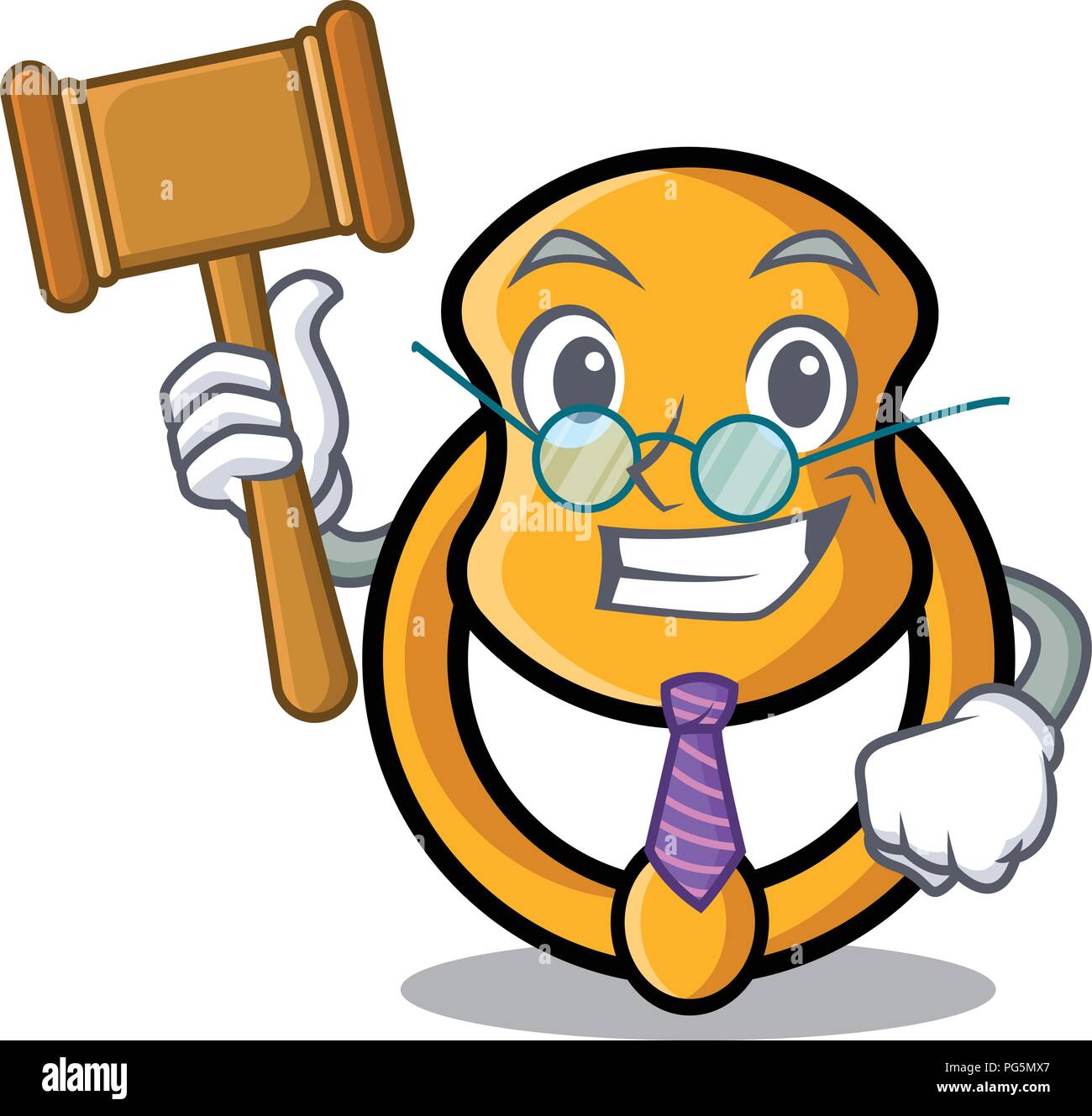 Judge vintage door knocker on mascot cartoon Stock Vector Image & Art ...