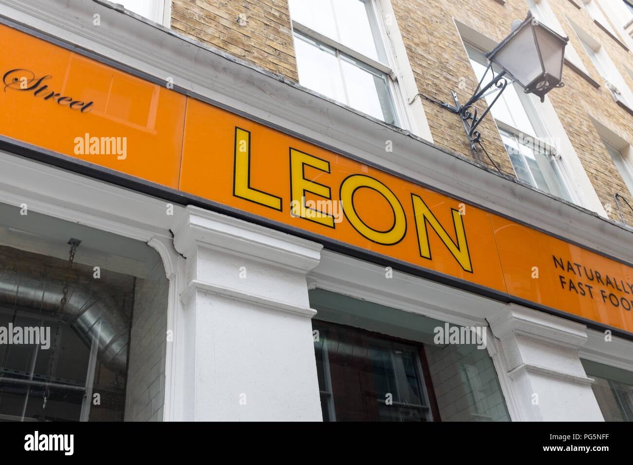 Branch of Leon healthy eating restaurant in Watling Street in the City ...