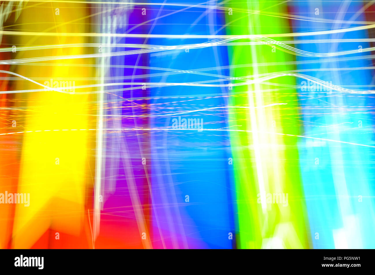 Speed of movement of abstract background in dark night light lines with ...