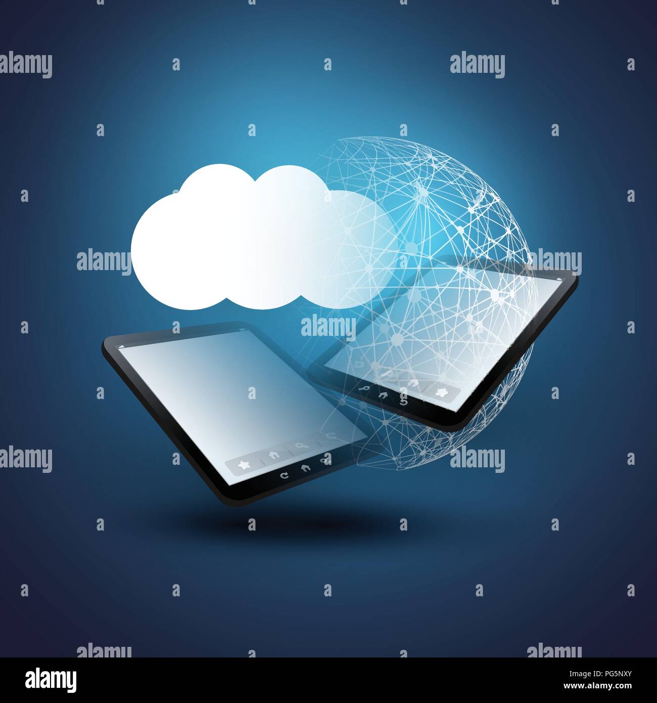 Cloud Computing Design Concept - Digital Network Connections ...