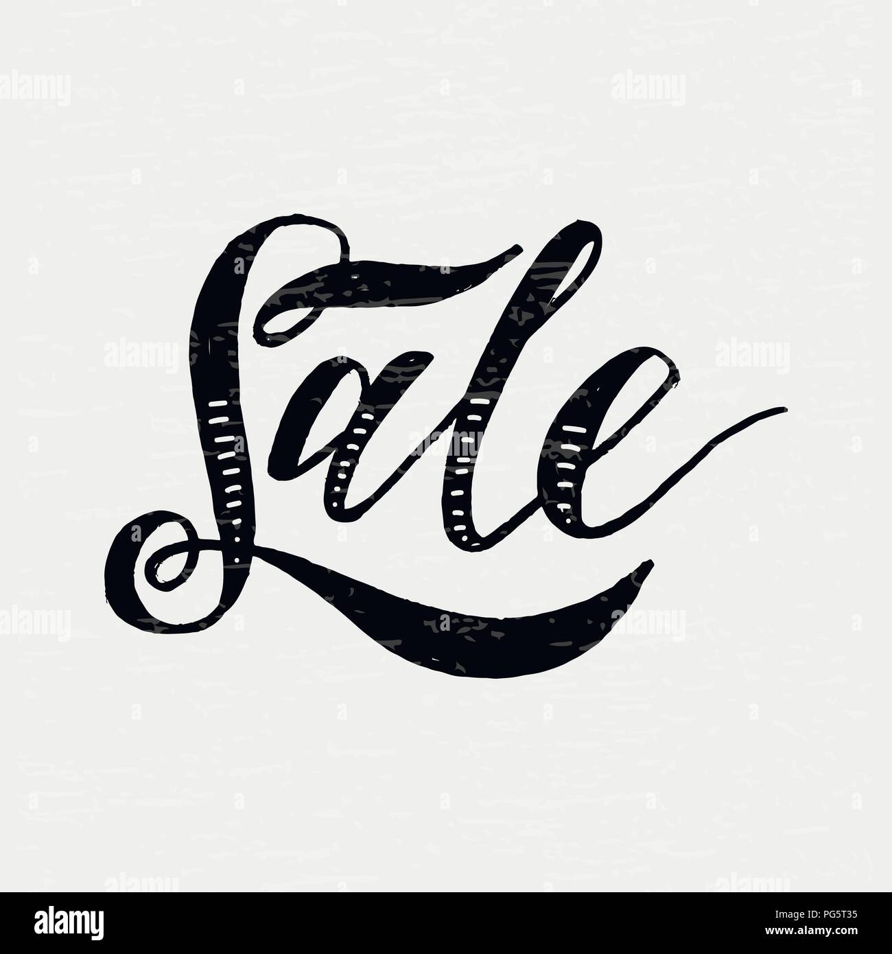 Sale lettering Calligraphy Brush Text Holiday Vector Illustration Stock ...