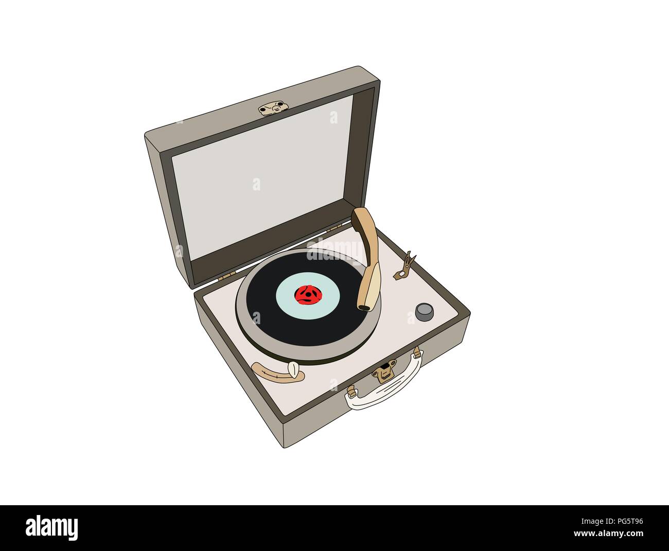 Vintage box record player vector illustration Stock Vector Image & Art ...