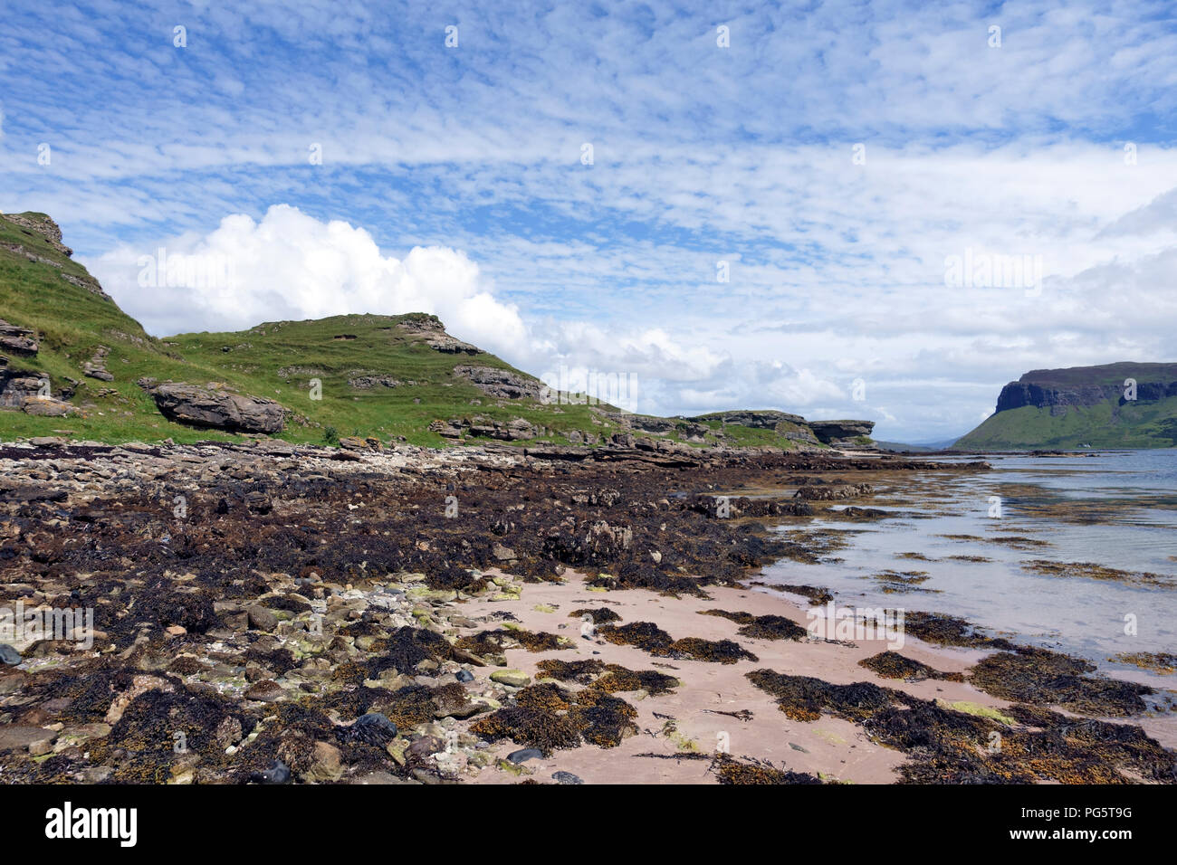 Inch Kenneth with the cliffs of Mull to the right Stock Photo - Alamy