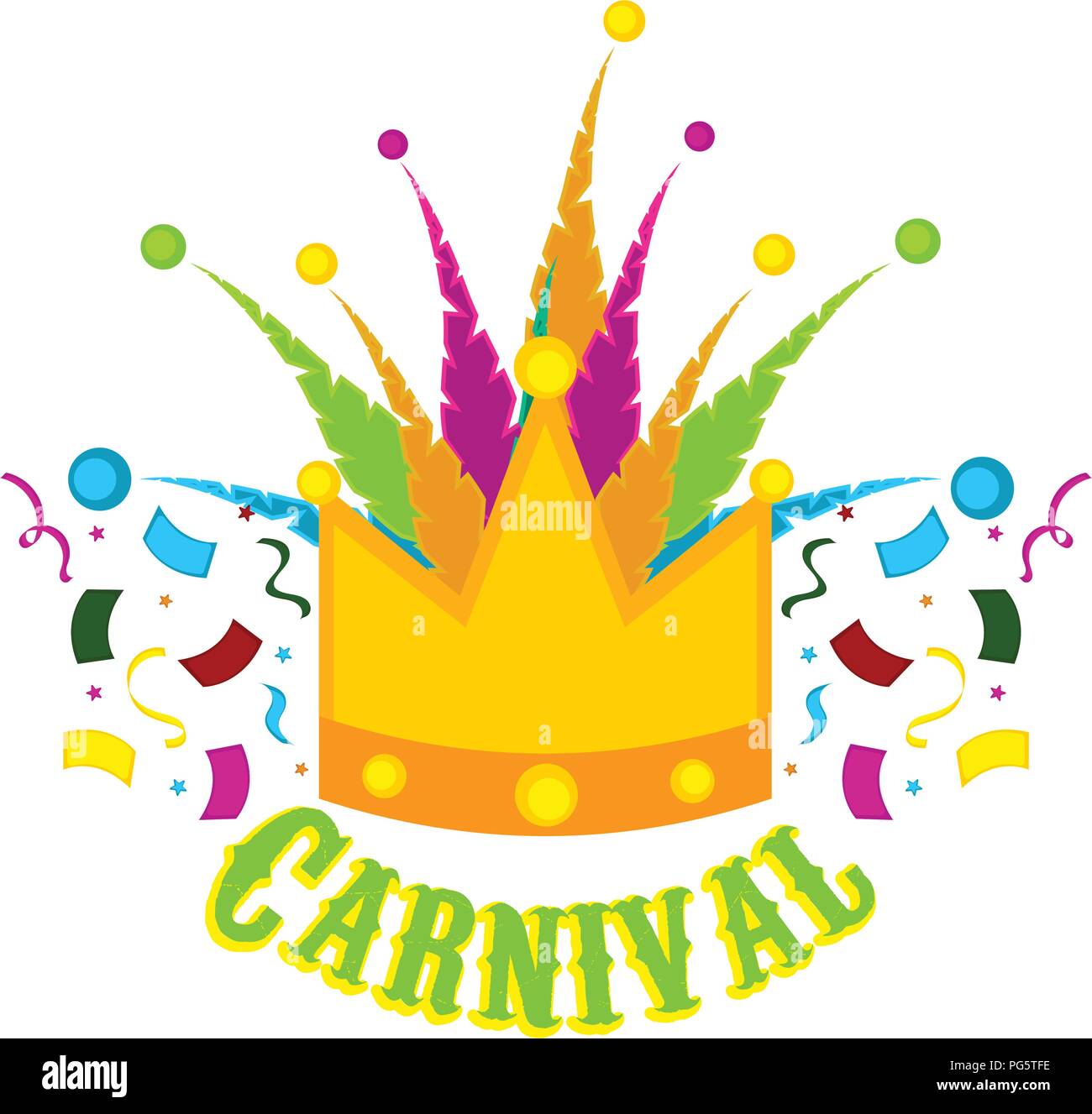 Golden crown feathers Stock Vector Images - Alamy