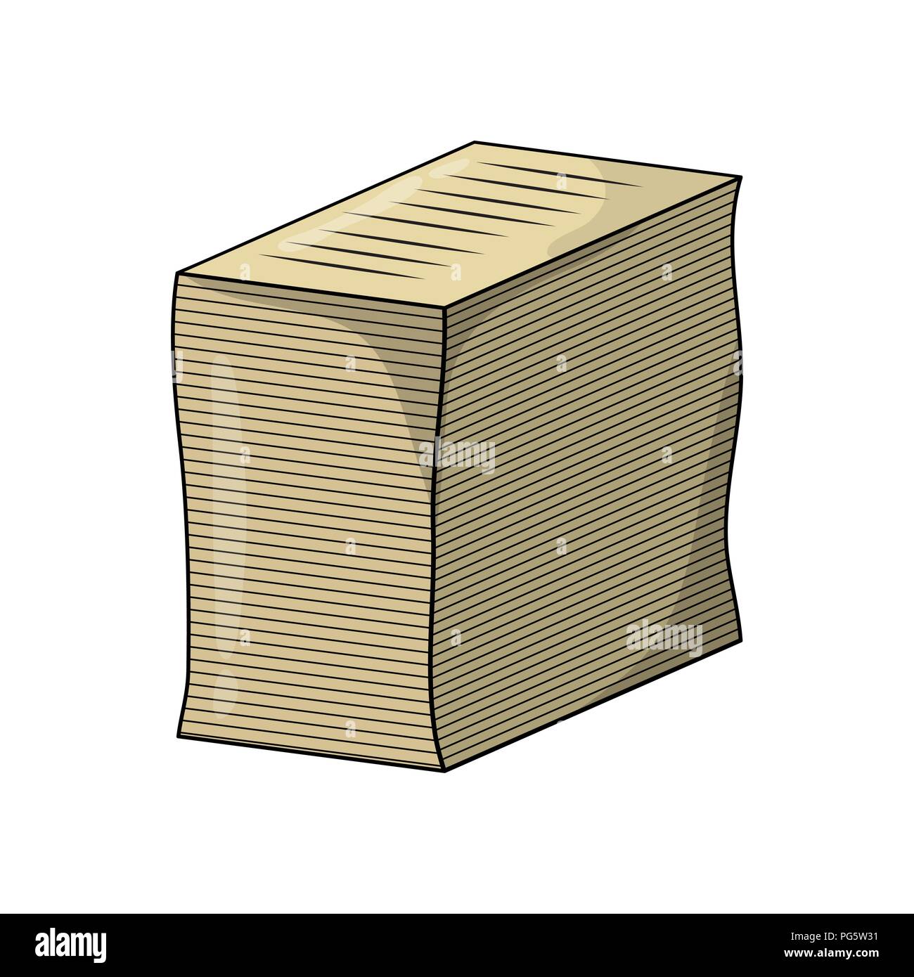 heap of paperwork sheet cartoon vector design isolated on white ...