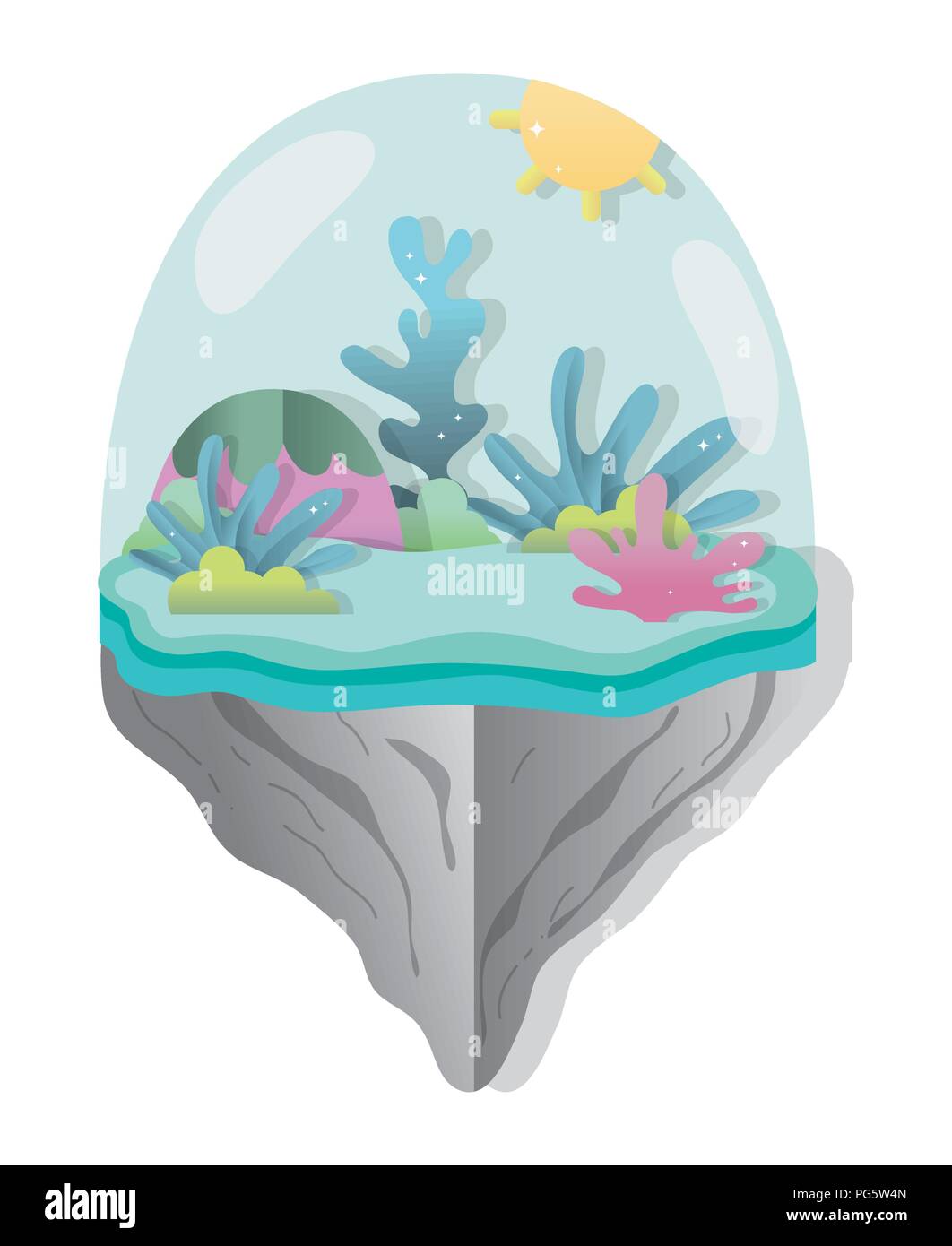 Paper cut underwater sea Cut Out Stock Images & Pictures - Alamy