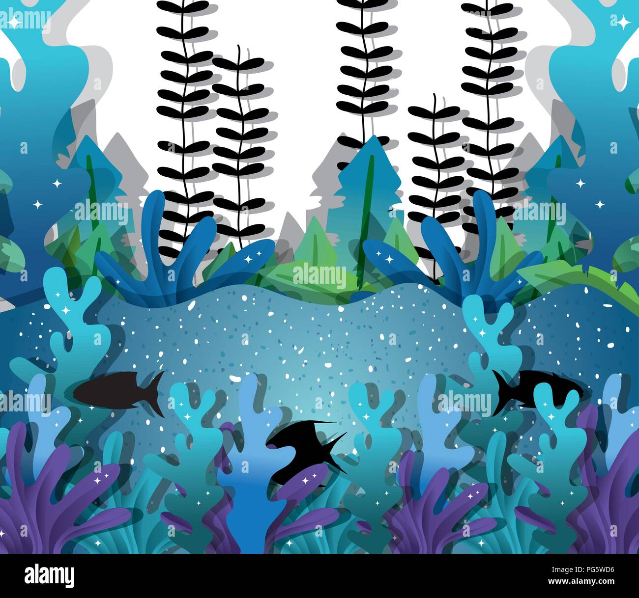 Undersea objects Stock Vector Images - Alamy