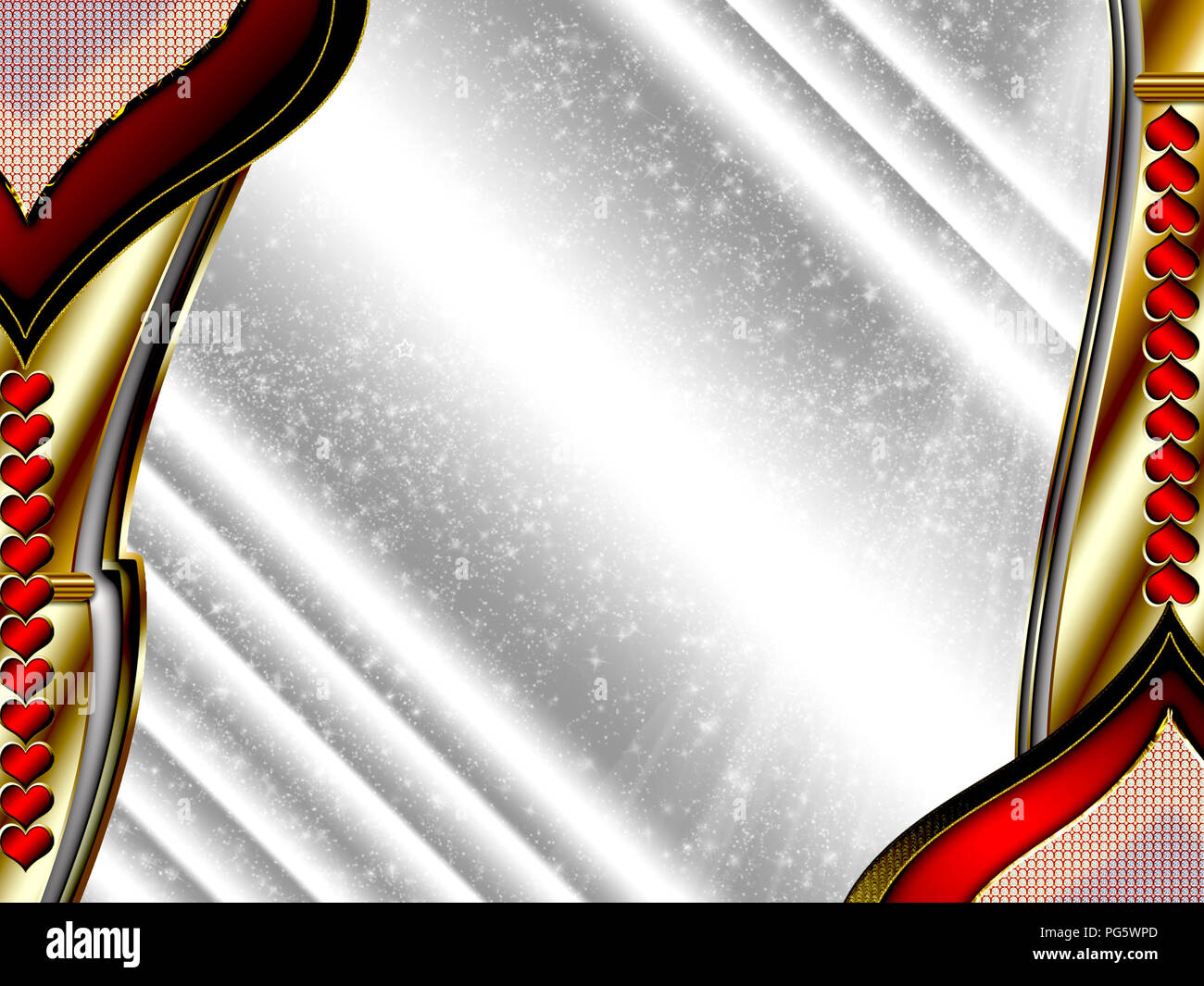 red invitation card with silver background Stock Photo - Alamy