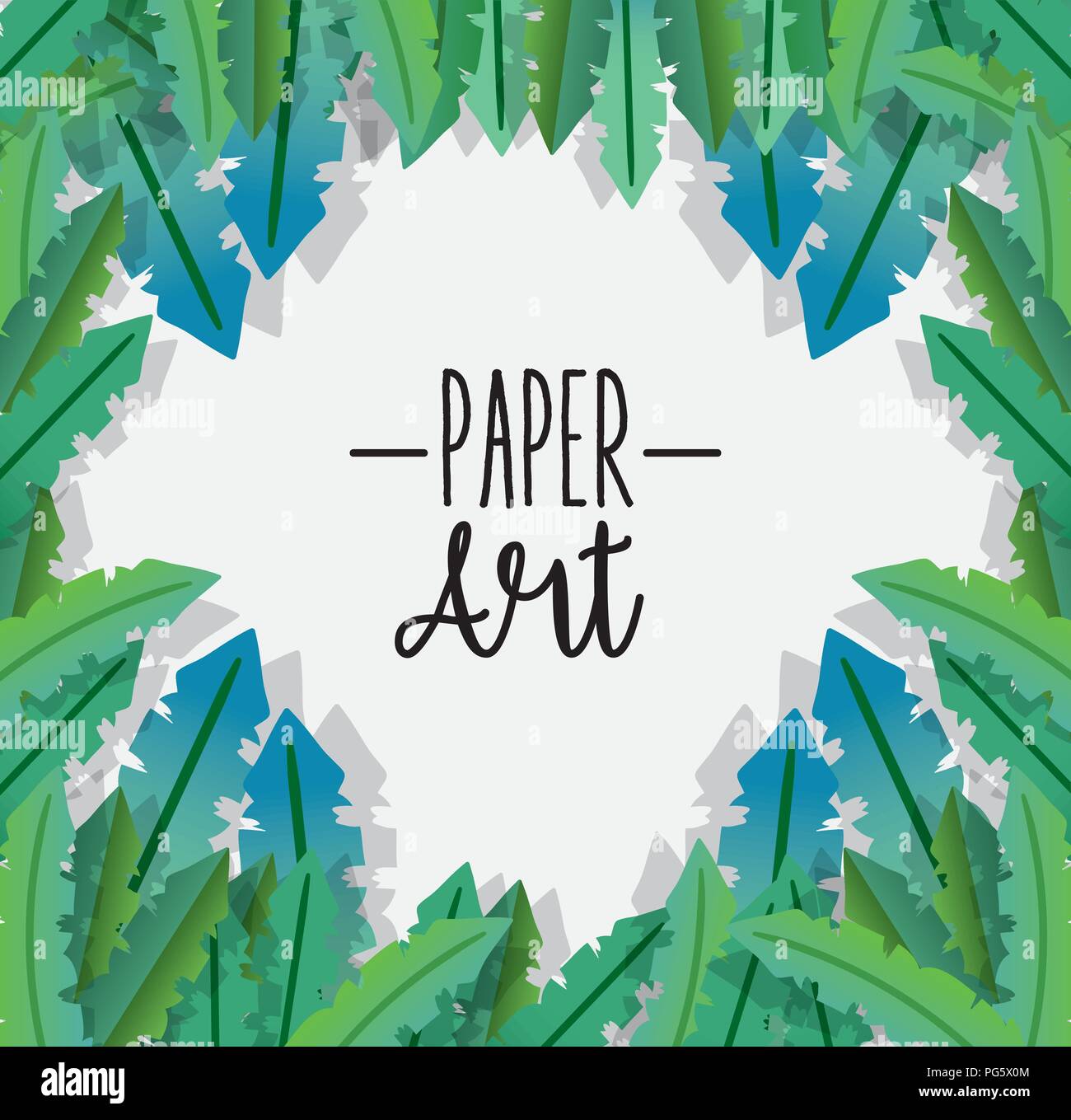 Papar art nature frame Stock Vector Image & Art - Alamy