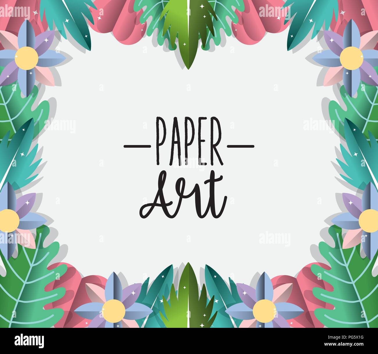 Papar art nature frame Stock Vector Image & Art - Alamy