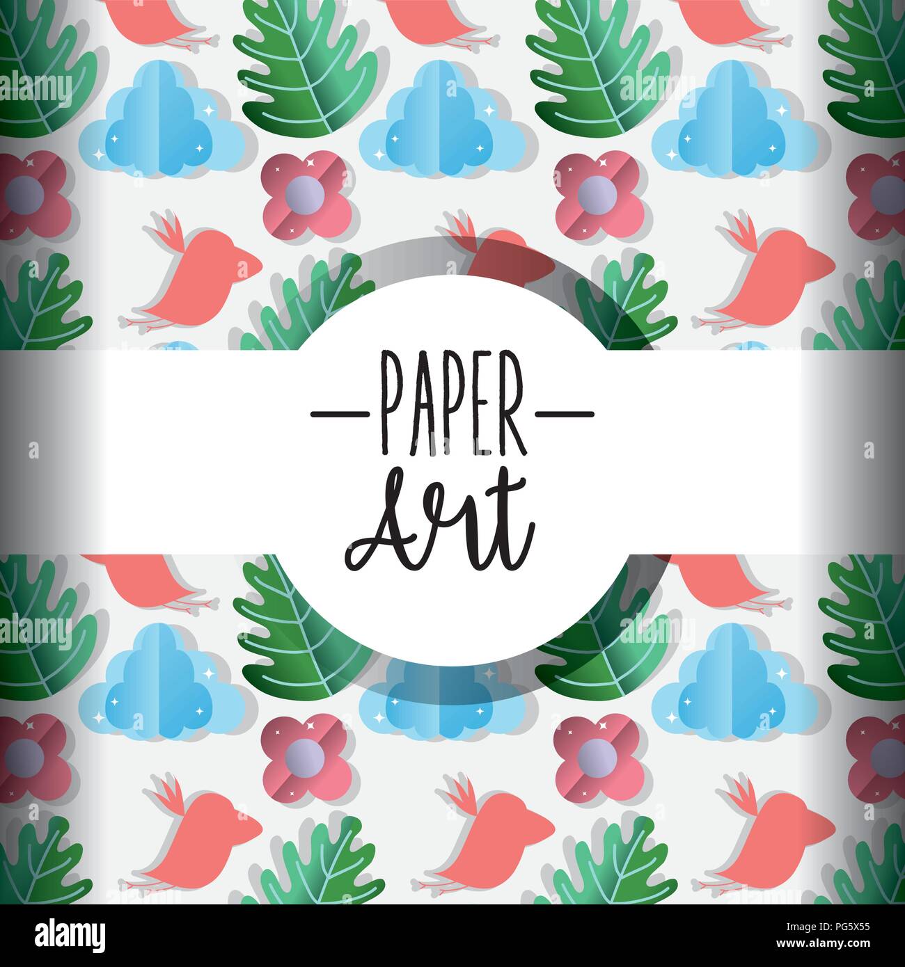 Cut paper birds Stock Vector Images - Alamy
