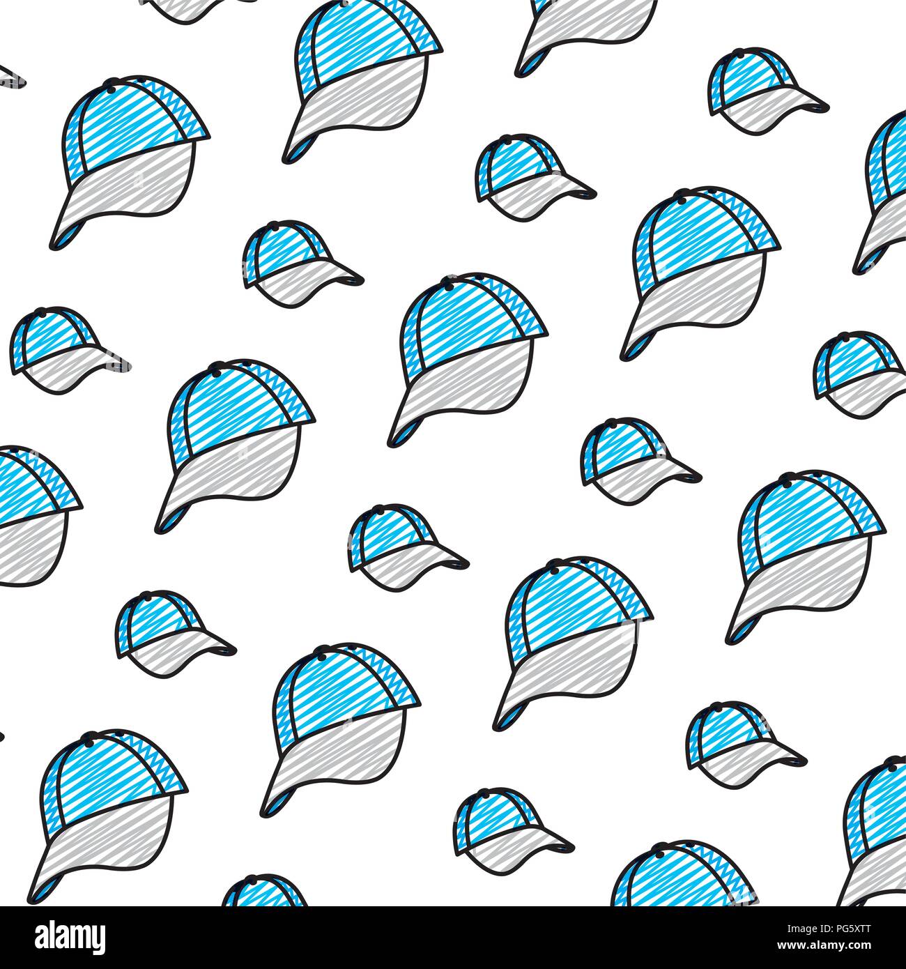 doodle cap casual textile accessory background Stock Vector Image & Art ...