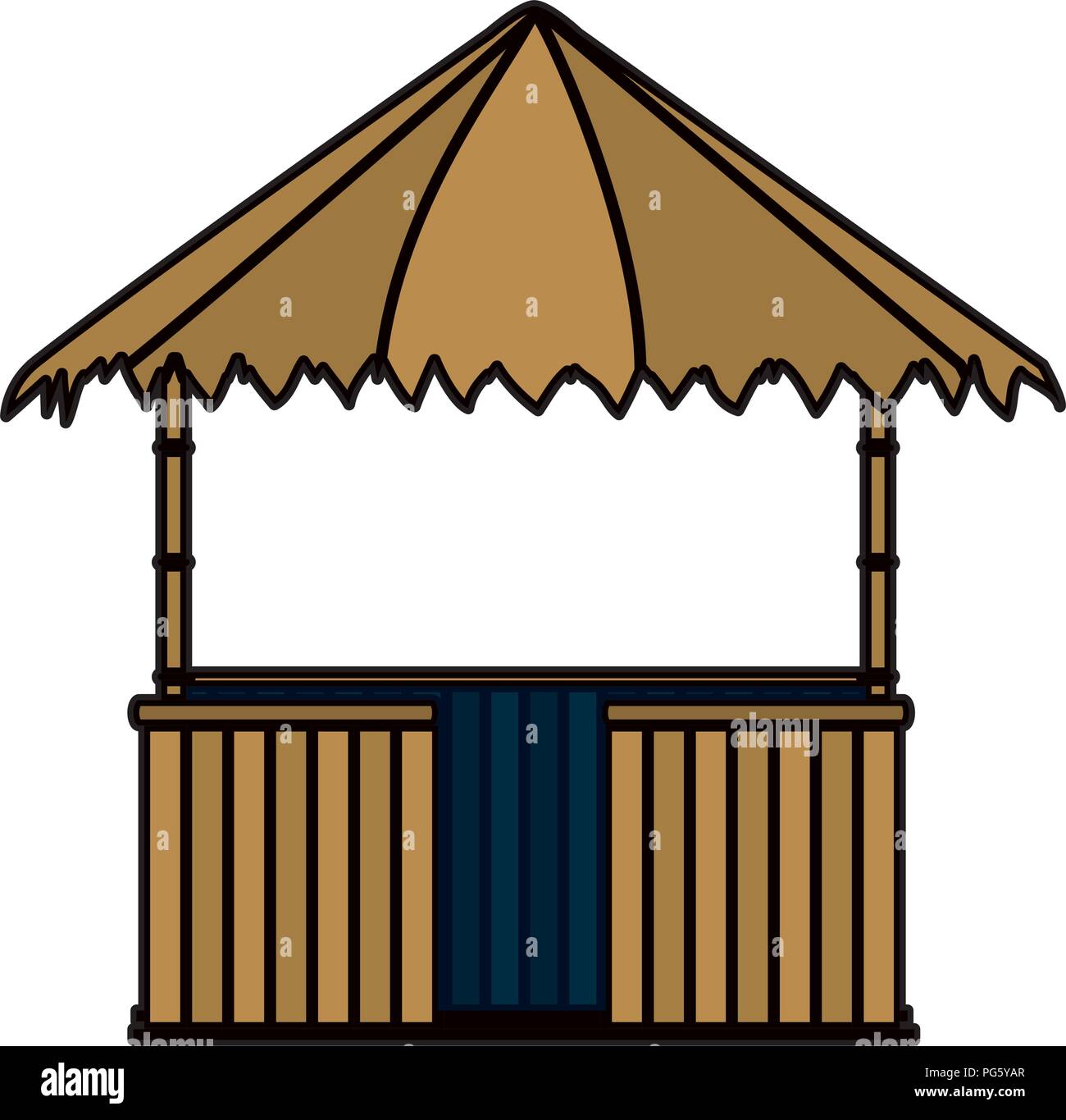 color straw hut nature architecture style Stock Vector Image & Art - Alamy