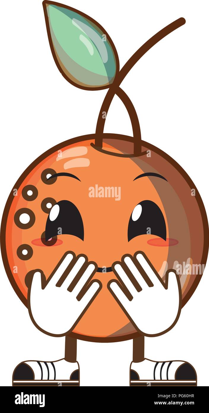 Cute orange fruit kawaii Cut Out Stock Images & Pictures - Alamy