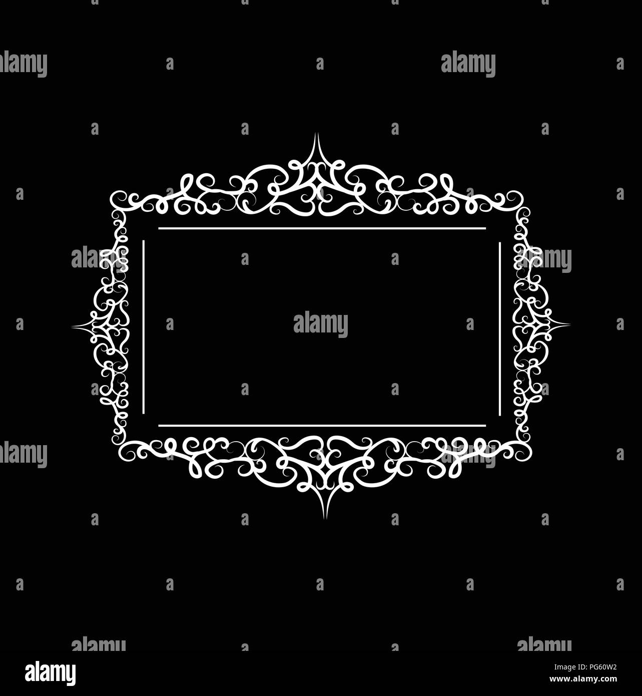Vintage vector swirl frame set Stock Vector Image & Art - Alamy