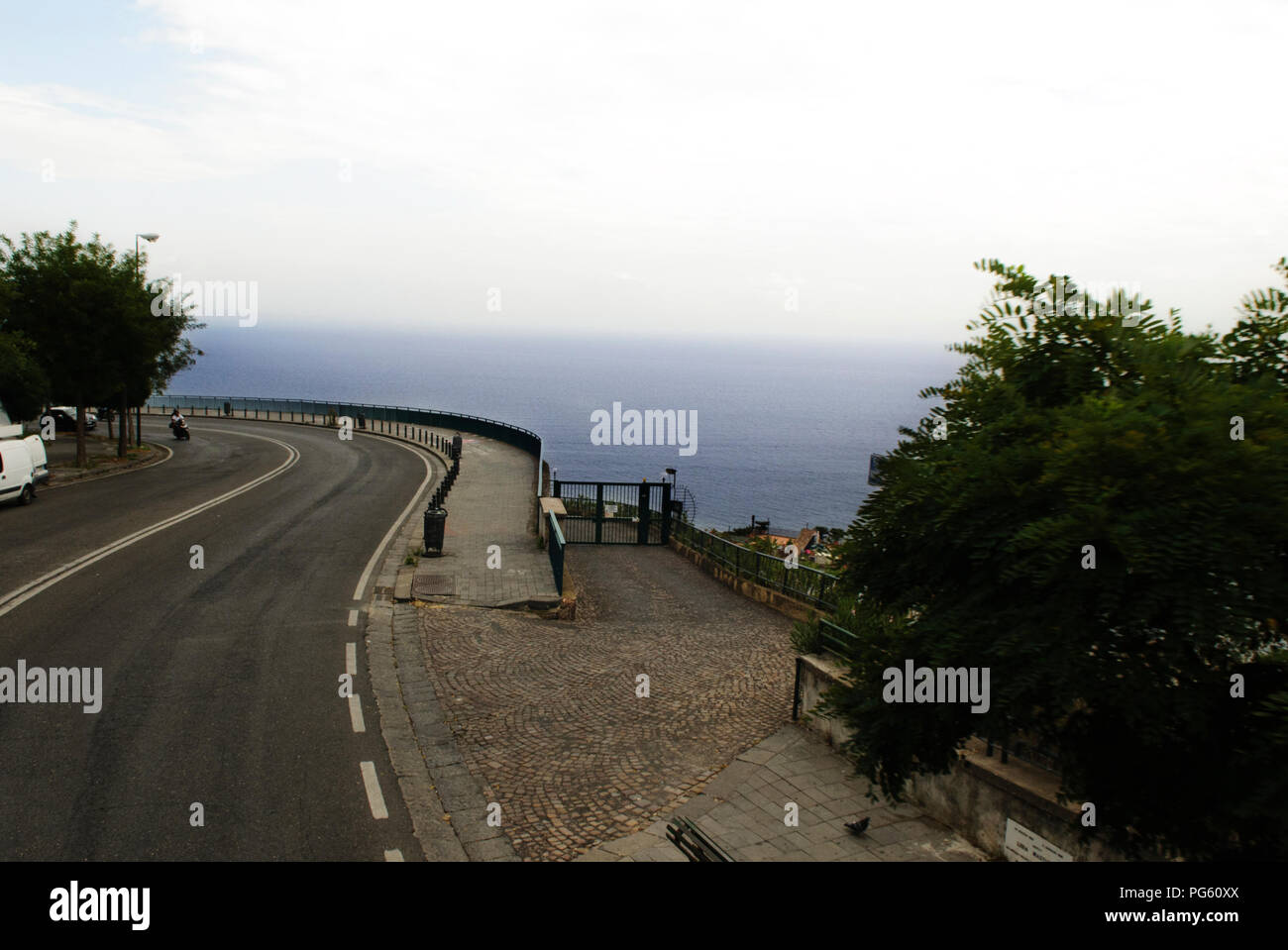 Beautiful views of the sea in Naples, road along seafront Stock Photo ...