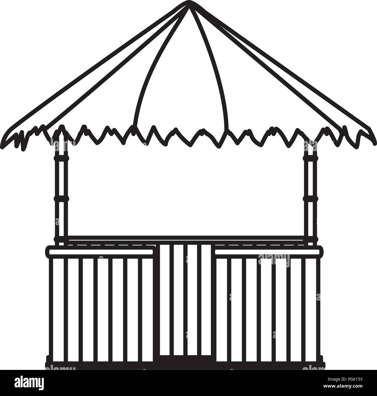 line straw hut nature architecture style Stock Vector Image & Art - Alamy