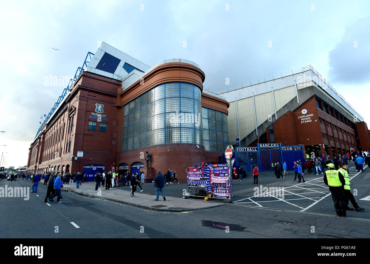 A general view of Ibrox Stadium prior to the UEFA Europa League play ...