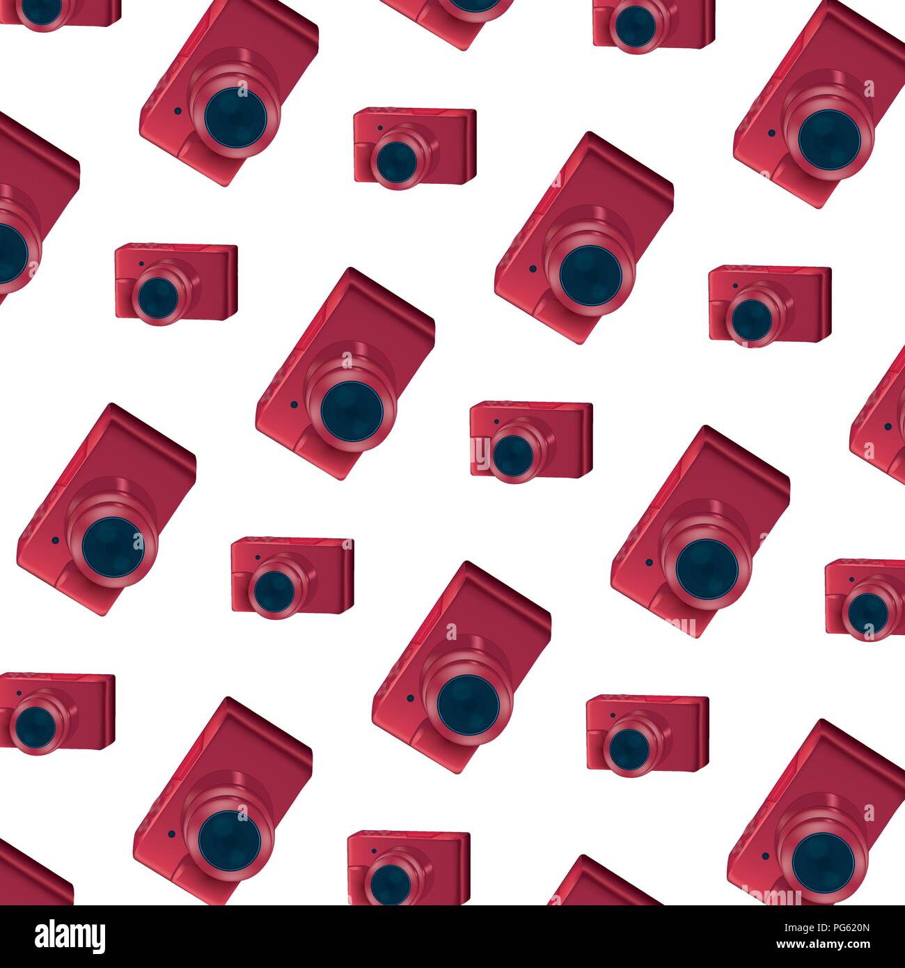 digital camera professional equipment background Stock Vector Image ...
