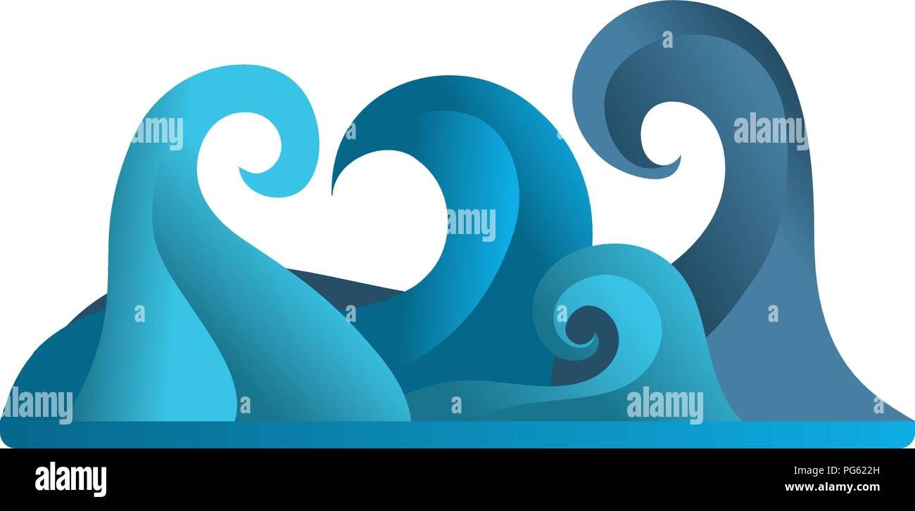 nature waves tropical ocean style Stock Vector Image & Art - Alamy
