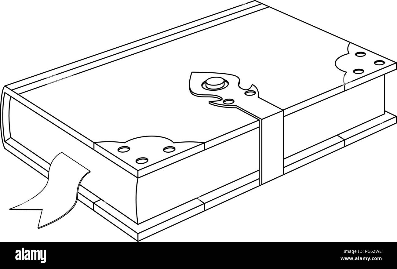 Vintage book. Outline vector illustration Stock Vector Image & Art - Alamy