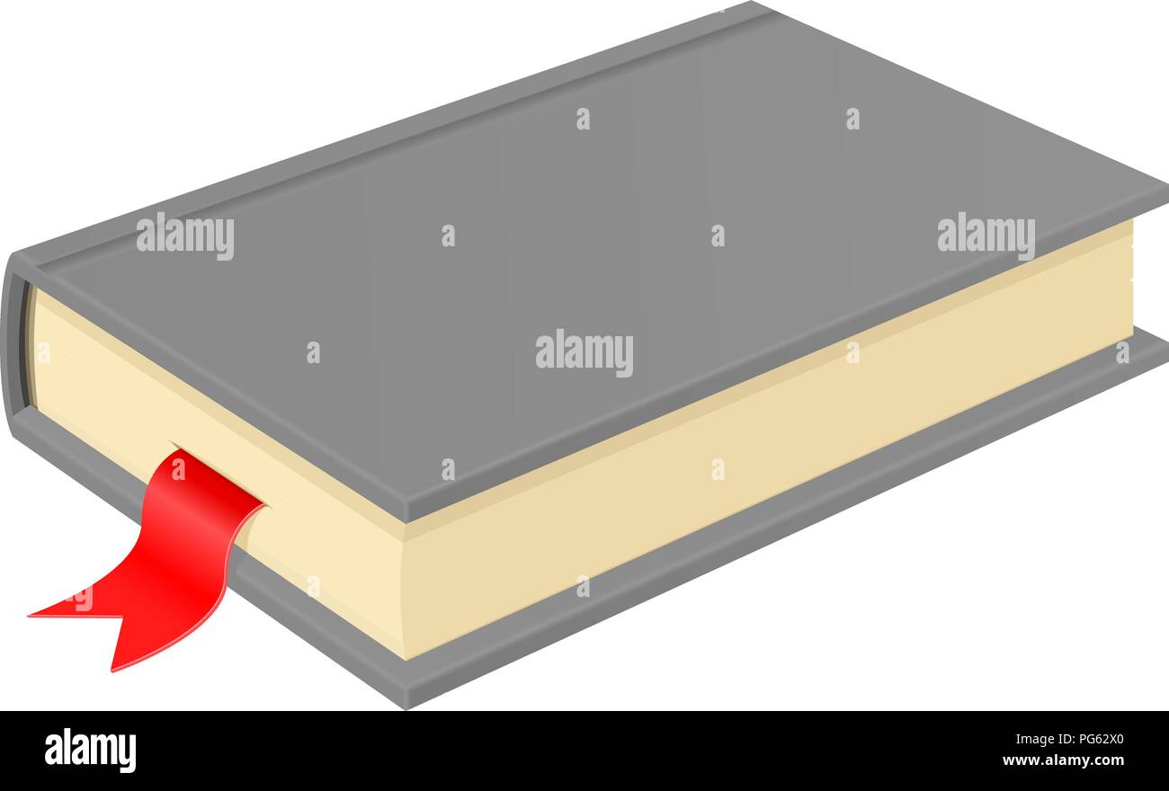 Gray book with bookmark Stock Vector Image & Art - Alamy