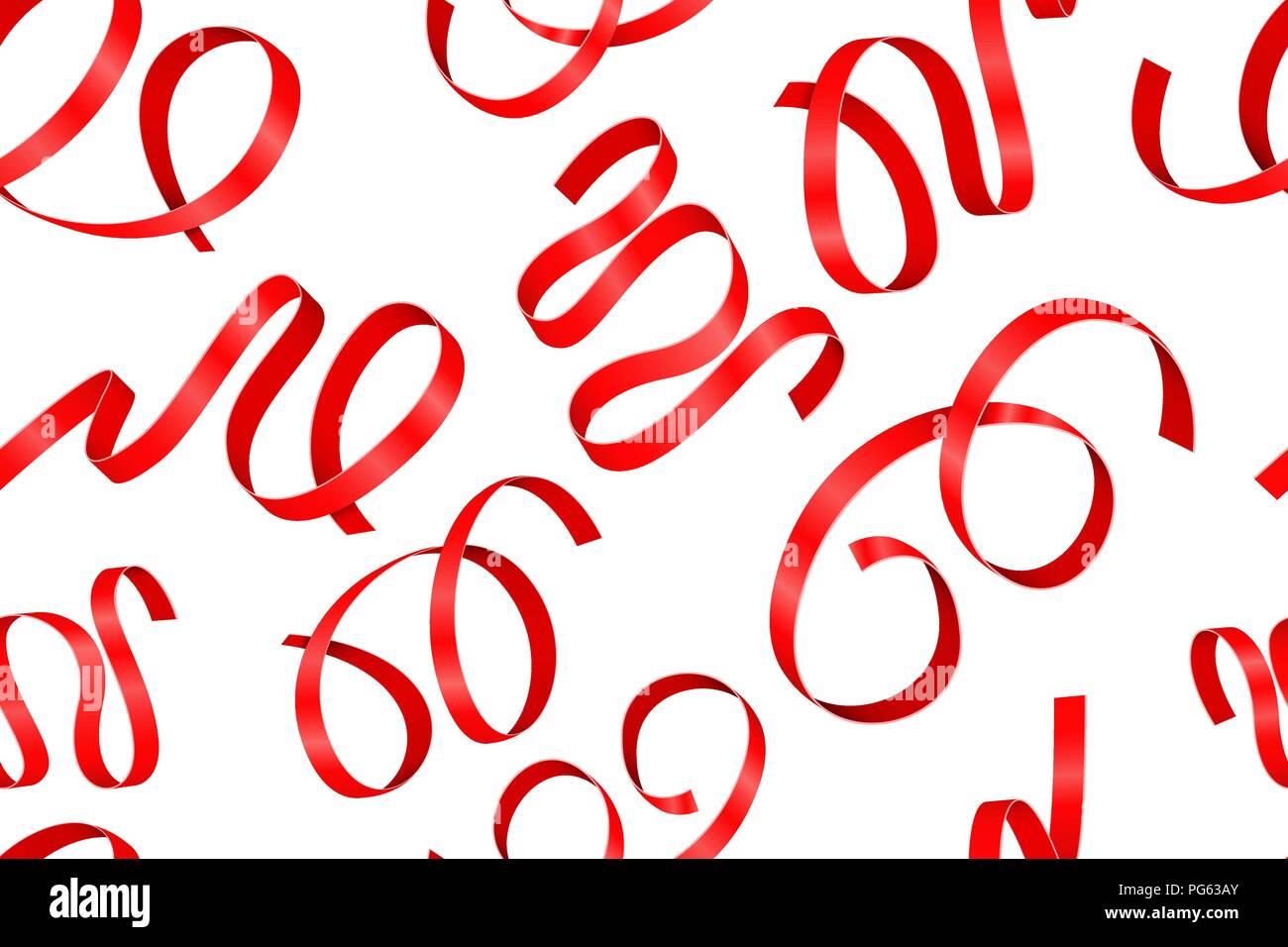 Red ribbons. Seamless pattern Stock Vector Image & Art - Alamy