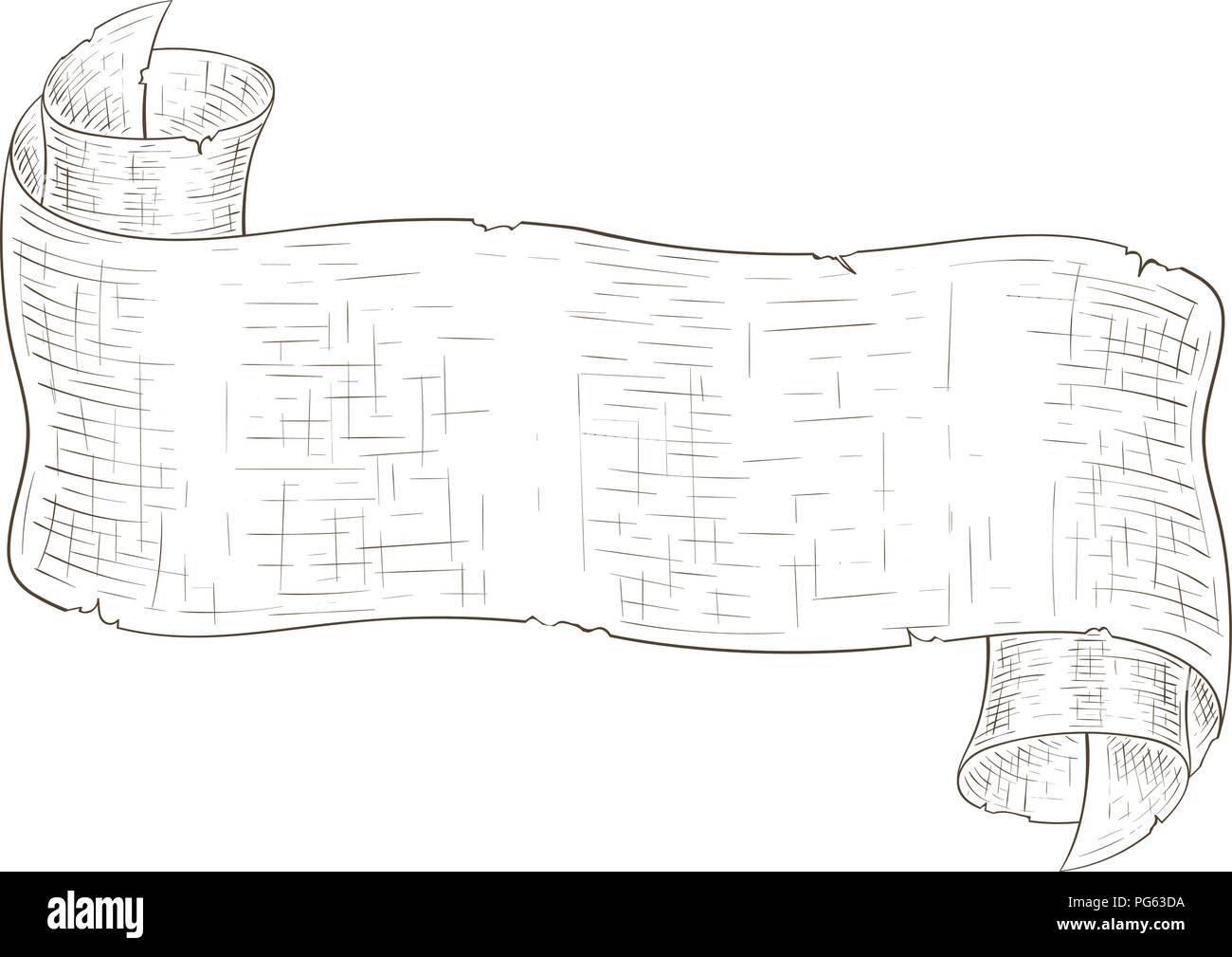 Paper scroll. Hand drawn sketch Stock Vector Image & Art - Alamy