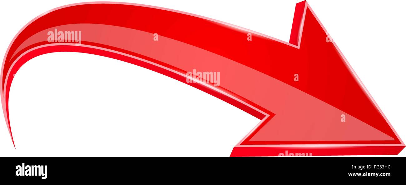 Red down arrow. 3d sign Stock Vector Image & Art - Alamy