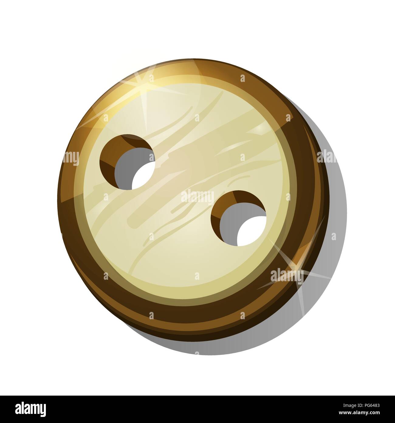 Single plastic cloth button isolated on a white background. Tools and ...