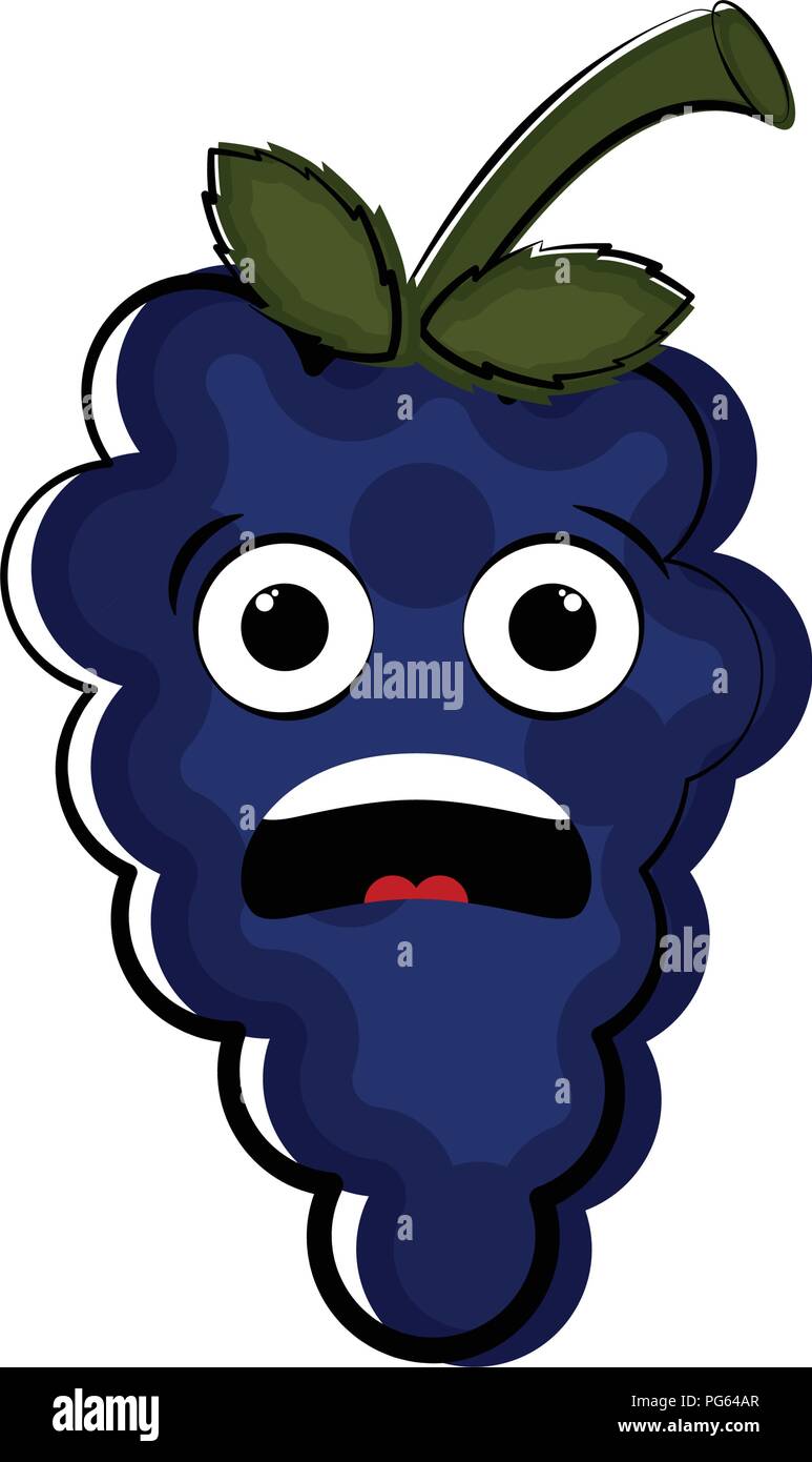 Surprised grapes cartoon character emote Stock Vector Image & Art - Alamy