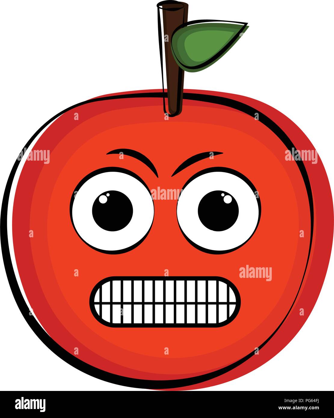 Cute orange character angry Stock Vector Images - Alamy