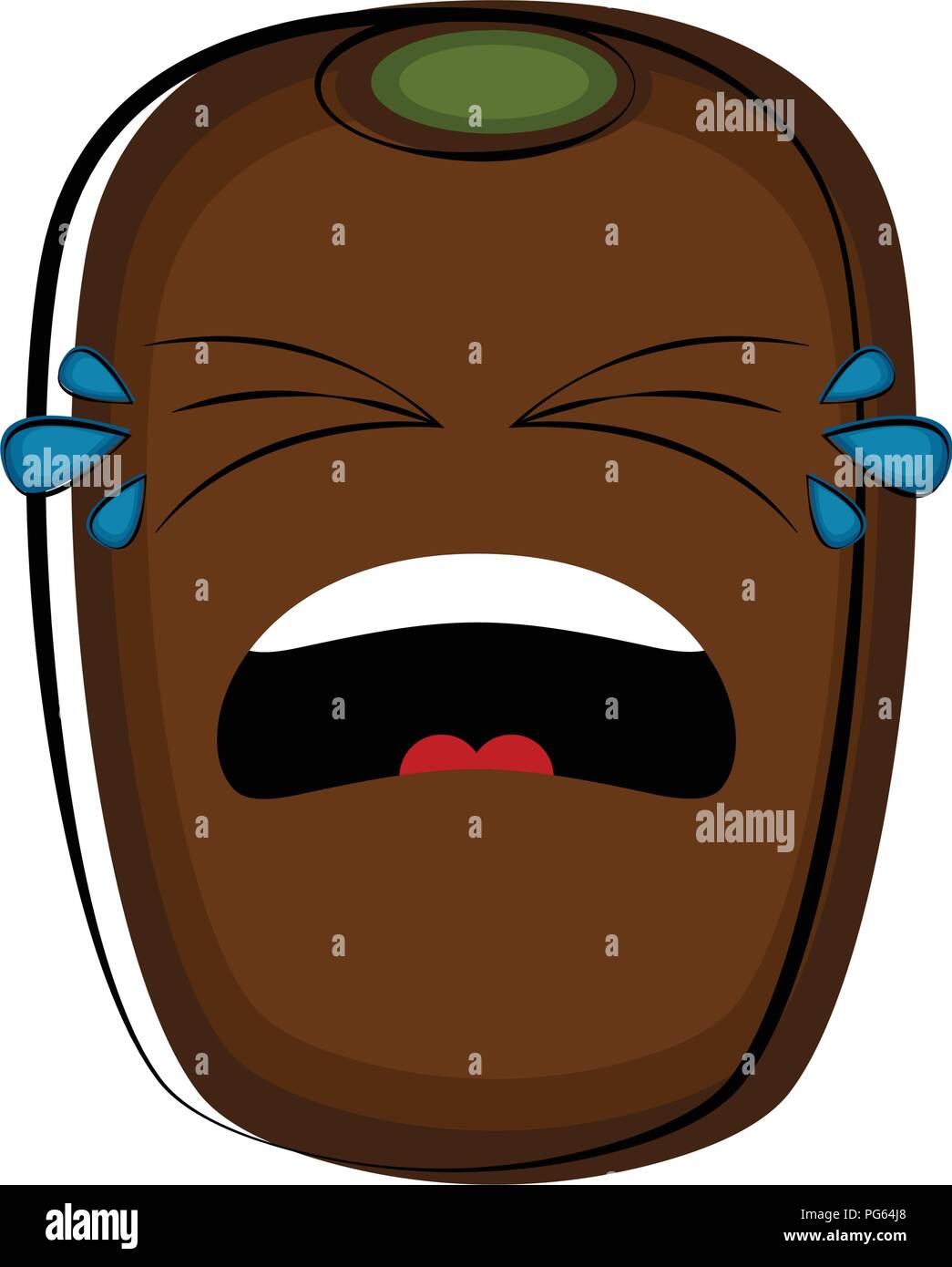 Crying kiwi cartoon character emote Stock Vector Image & Art - Alamy