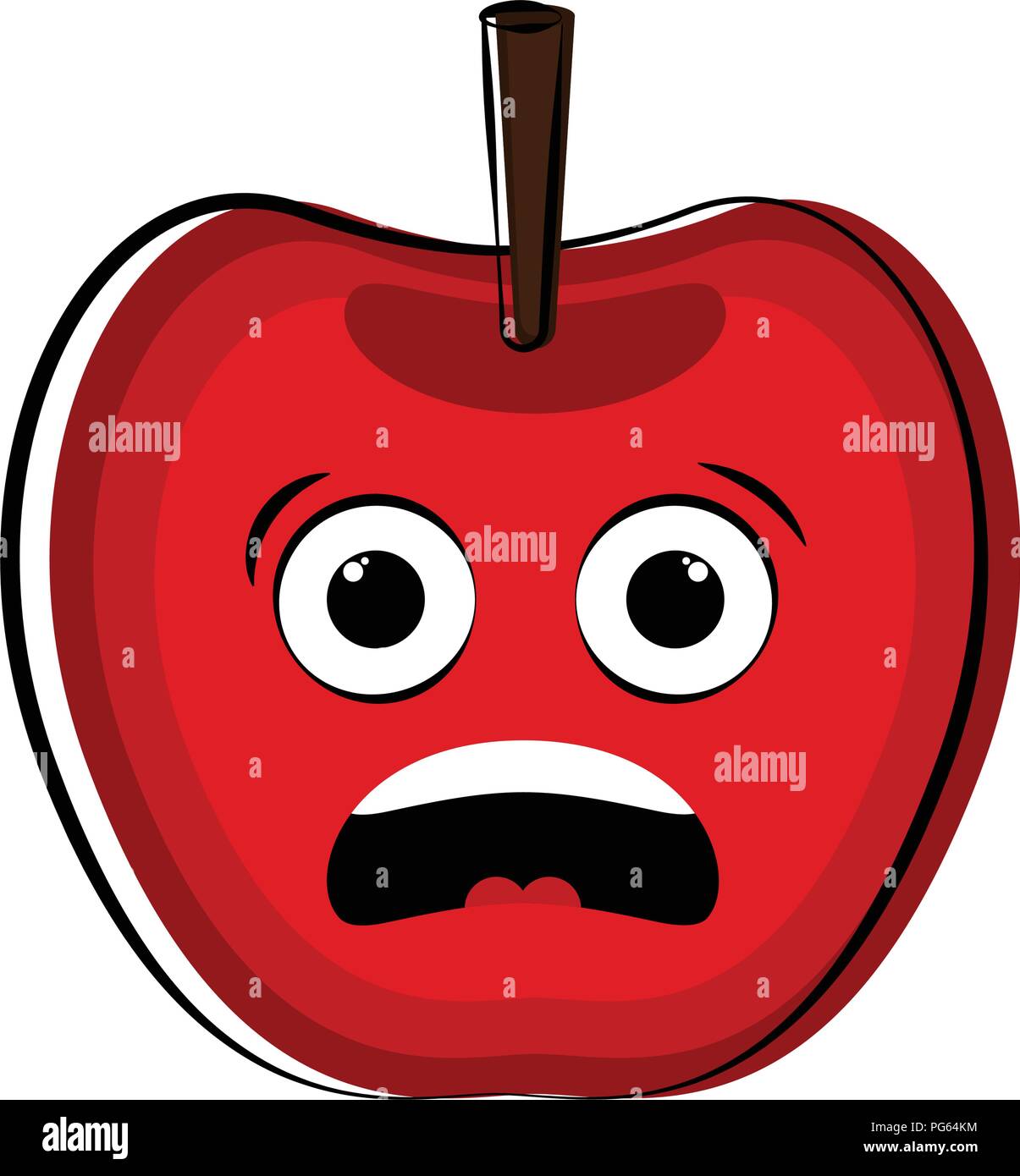 Surprised apple cartoon character emote Stock Vector Image & Art - Alamy