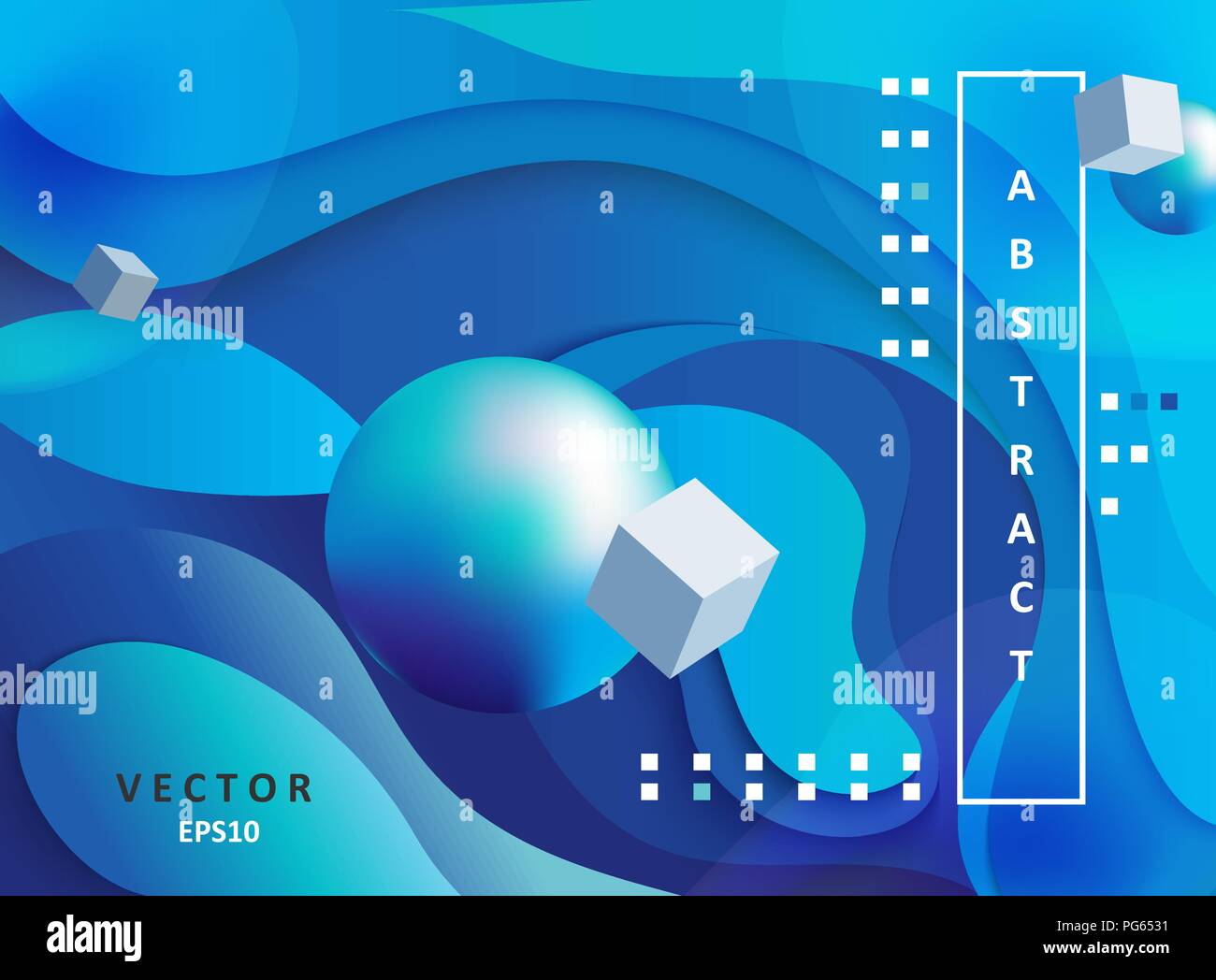 Colorful fluid wave motion blue Stock Vector Images - Alamy