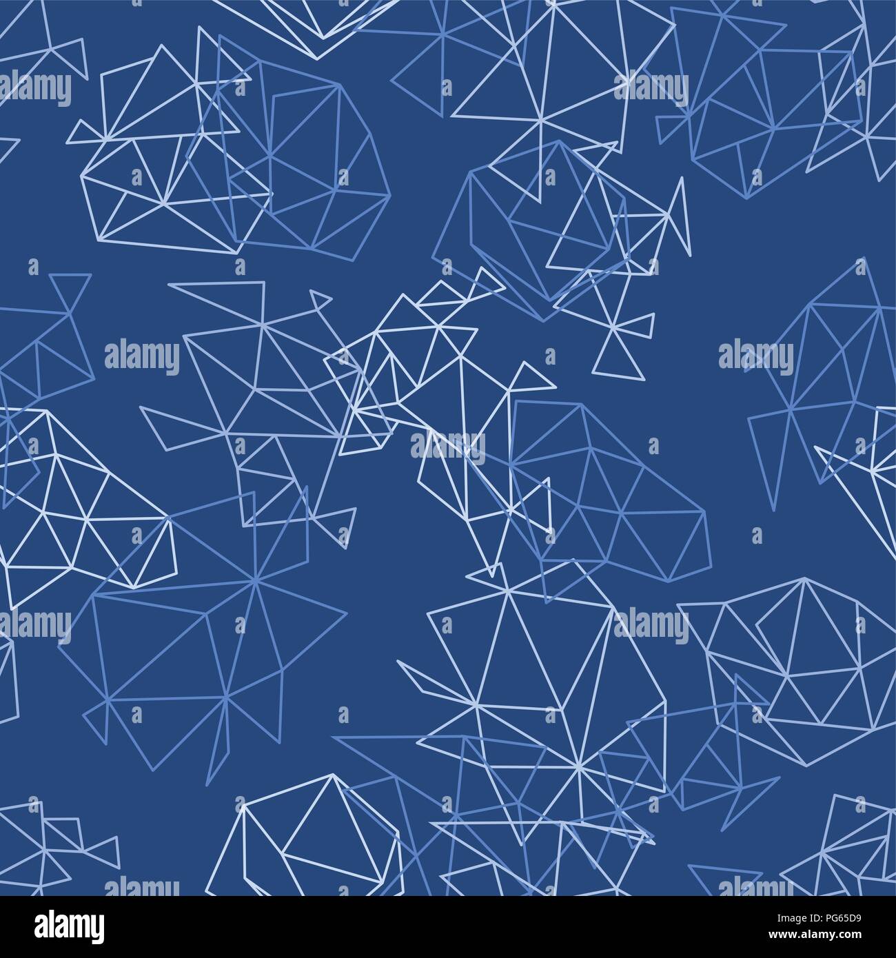 Seamless technology scientific background with indigo triangle shapes ...