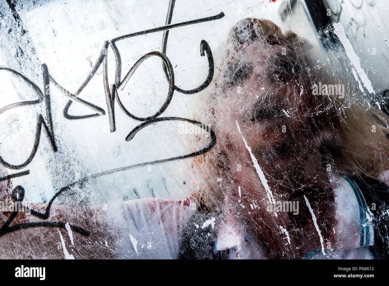 Participant In Full Makeup and Costume At The Annual Bristol Zombie ...