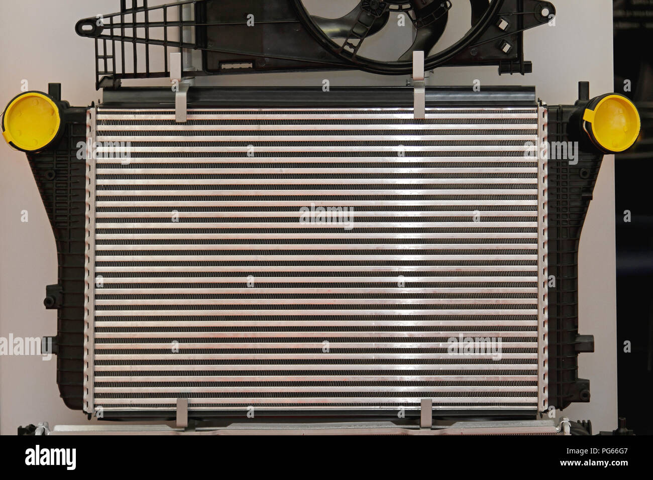 Aluminium car cooling radiator part Stock Photo - Alamy