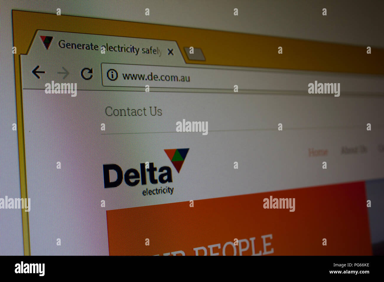 Delta Electricity Website homepage Stock Photo - Alamy