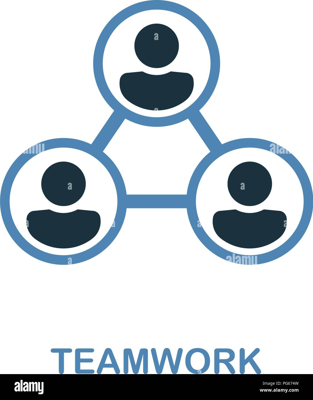 Teamwork creative icon. Simple illustration. Teamwork icon from human ...