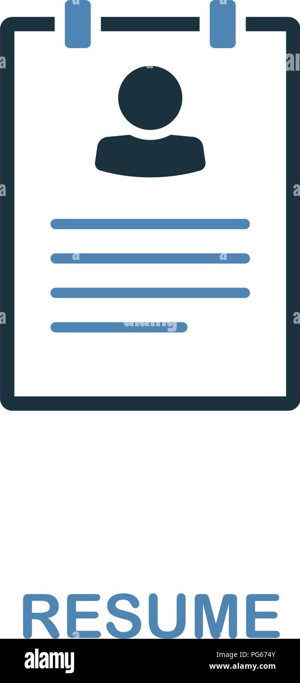 Resume creative icon. Simple illustration. Resume icon from human ...