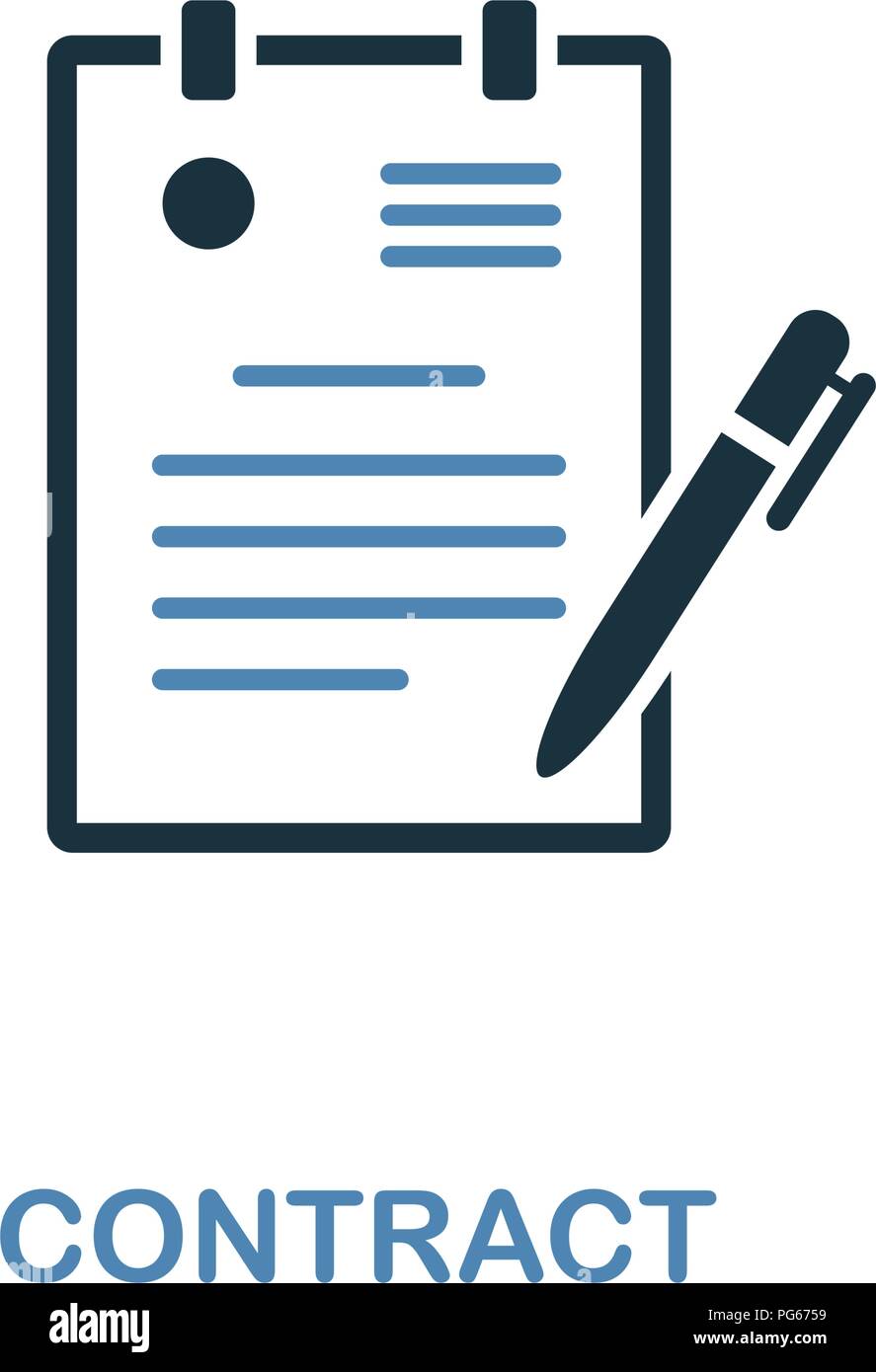 Contract creative icon. Simple illustration. Contract icon from human ...