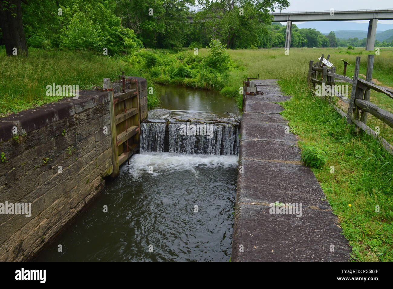 Historical James River Restored Lock And Canal Stock Photo - Alamy