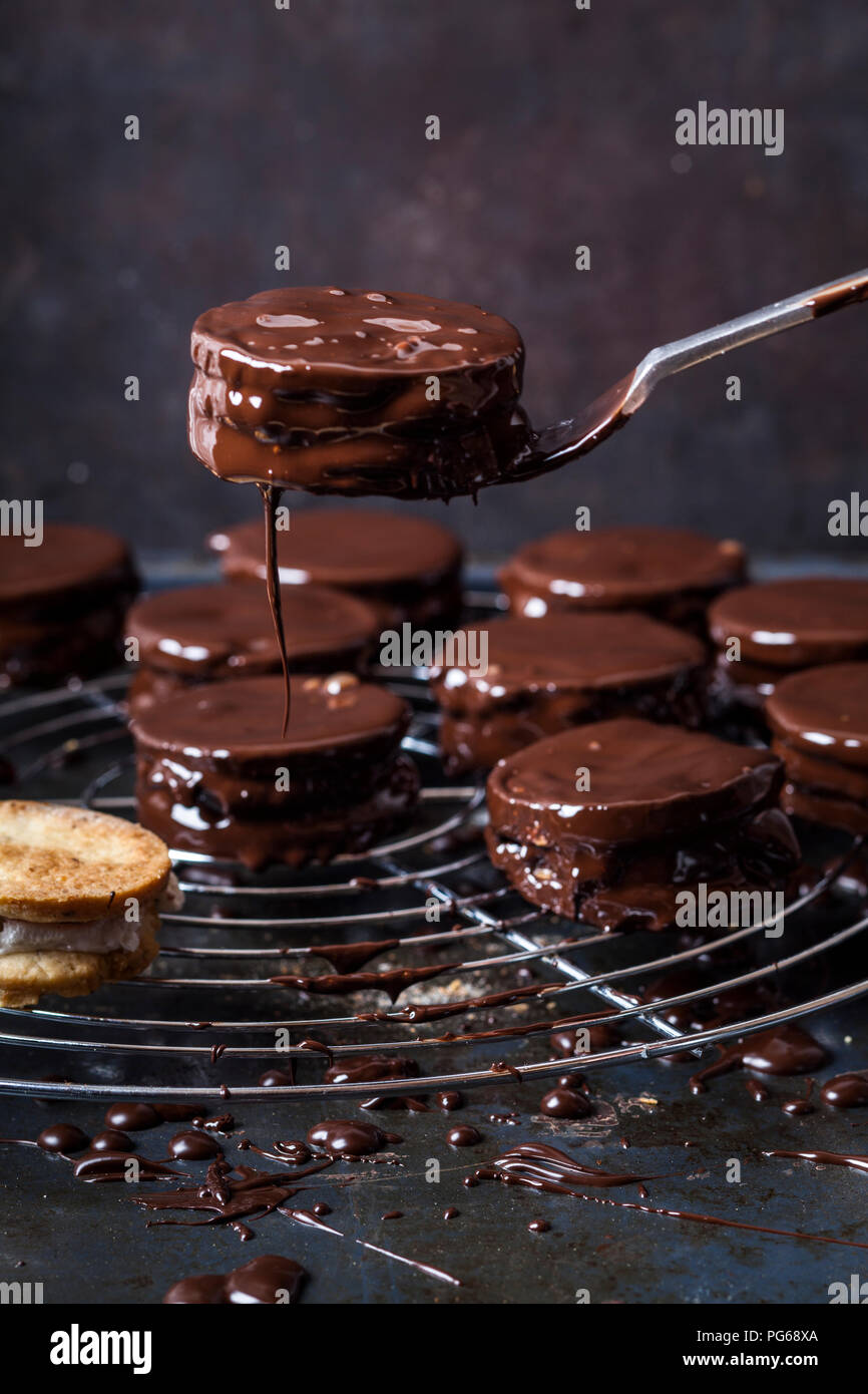 Preparing Wagon Wheel Cookies Stock Photo - Alamy