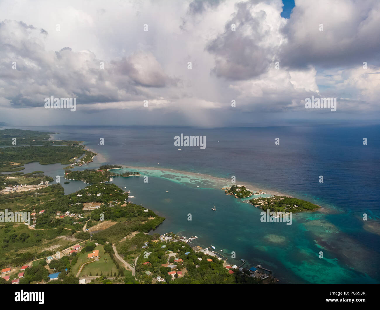 Beautiful aerial over tropical island hi-res stock photography and ...